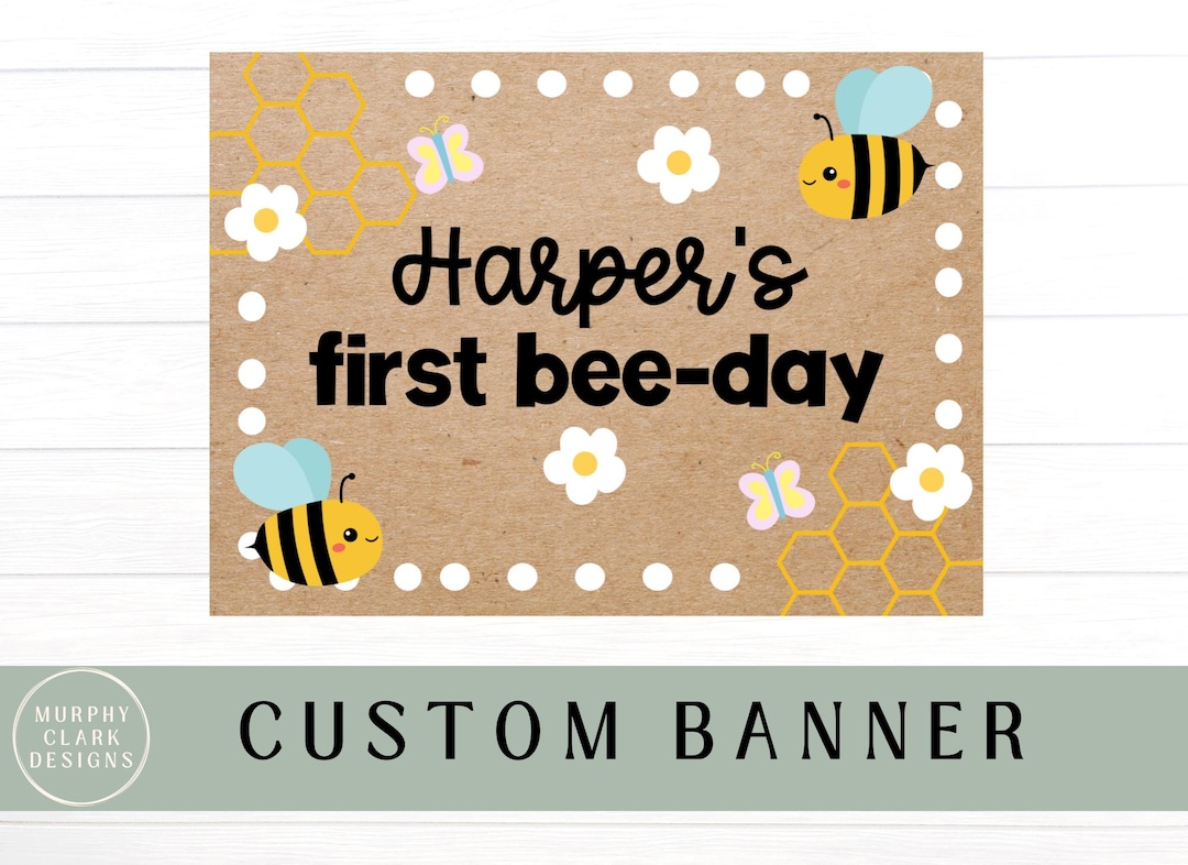 Personalized First Birthday Banner, Personalized First Birthday Party ...