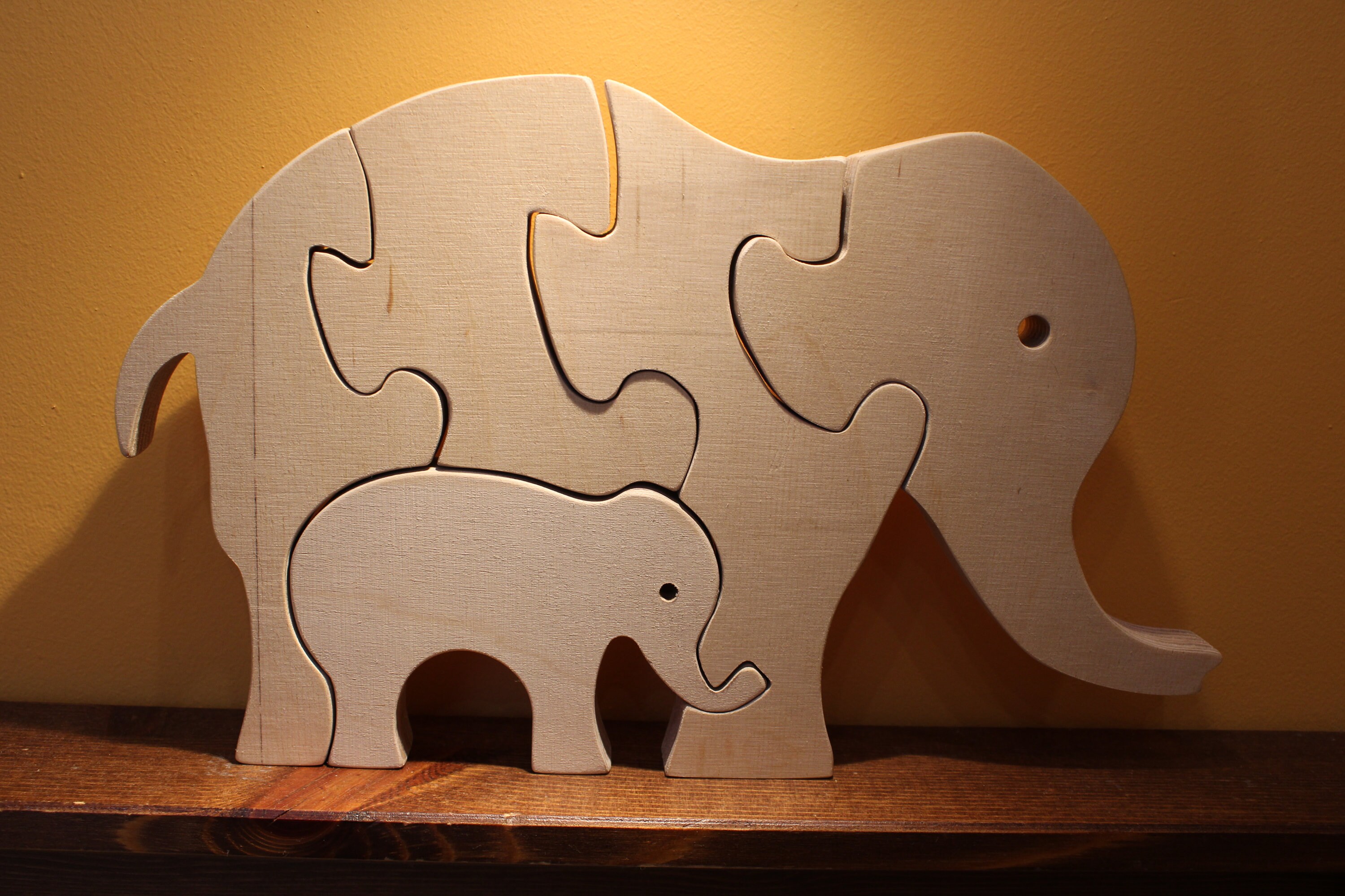 Rompecabezas de elefantes / Rompecabezas de madera ecológica ...