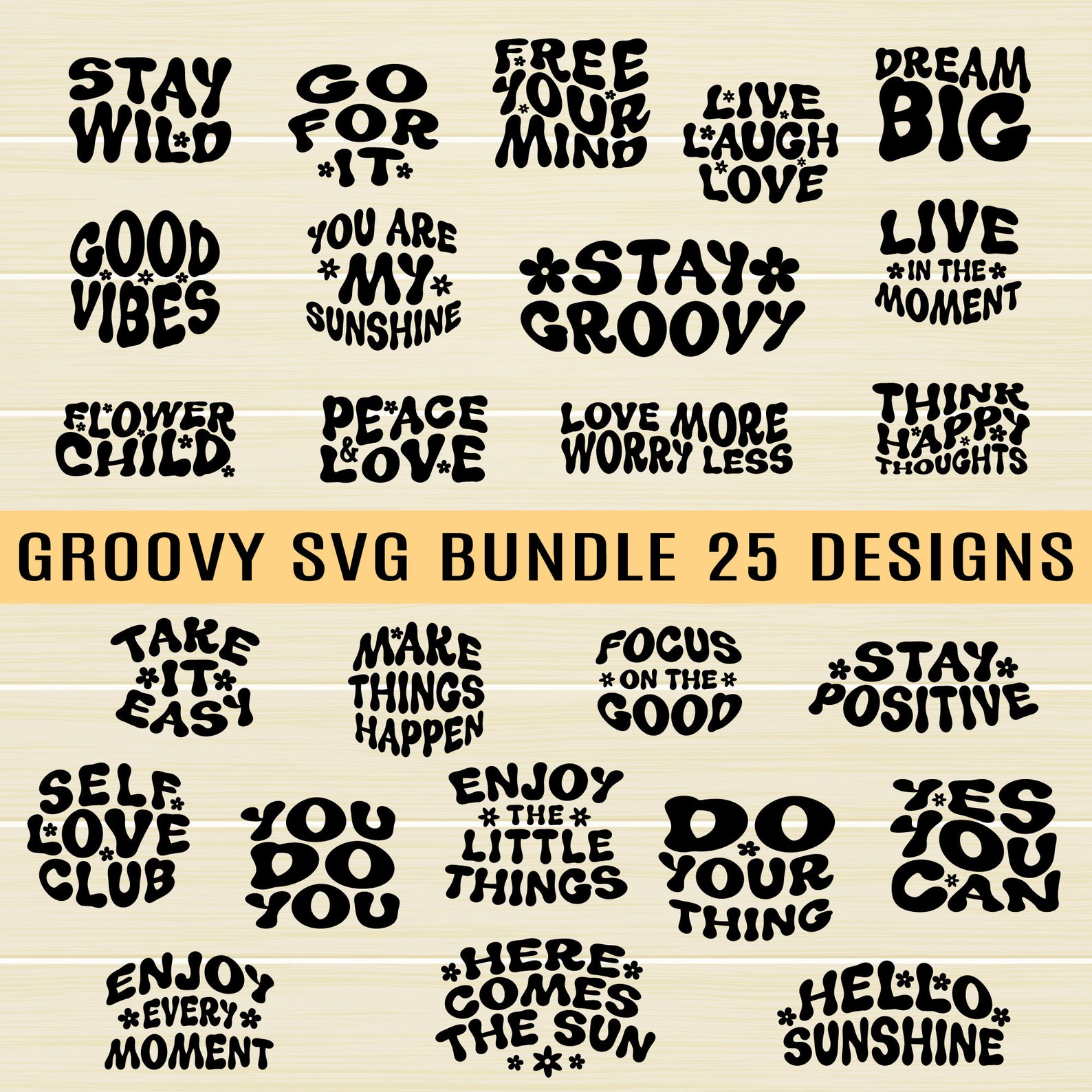 Retro Groovy SVG Bundle Stay Groovy Svg Hippie Svg Groovy - Etsy