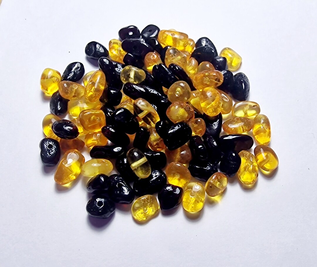 Baltic Amber Beads / Amber Beads / Cherry, Lemon / With Drilled Hole ...