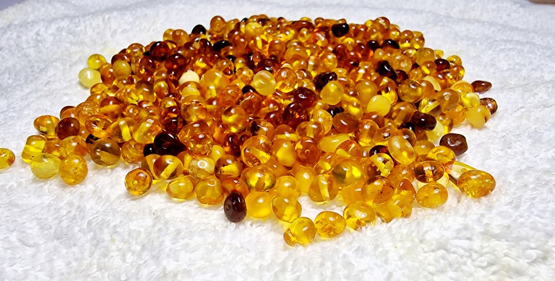 Baltic Amber Beads / Amber Beads / Amber Beads / With Drilled Hole ...