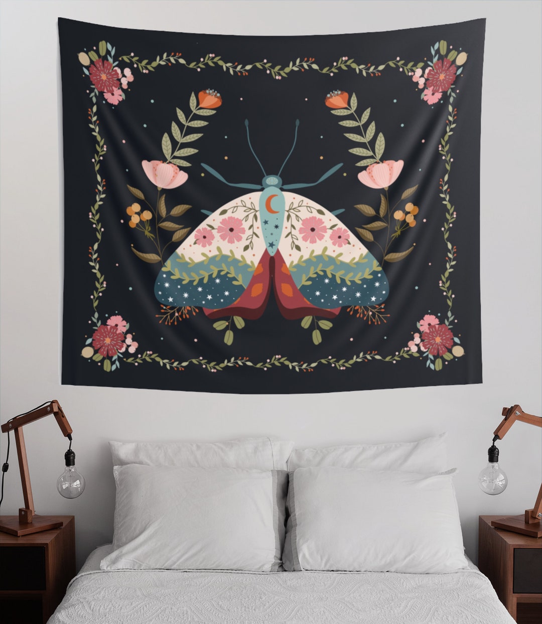 Cottagecore Tapestry Aesthetic Tapestry Butterfly Tapestry Moth ...