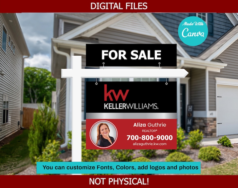 Real Estate Yard Signs for Sale Sign Keller Williams - Etsy