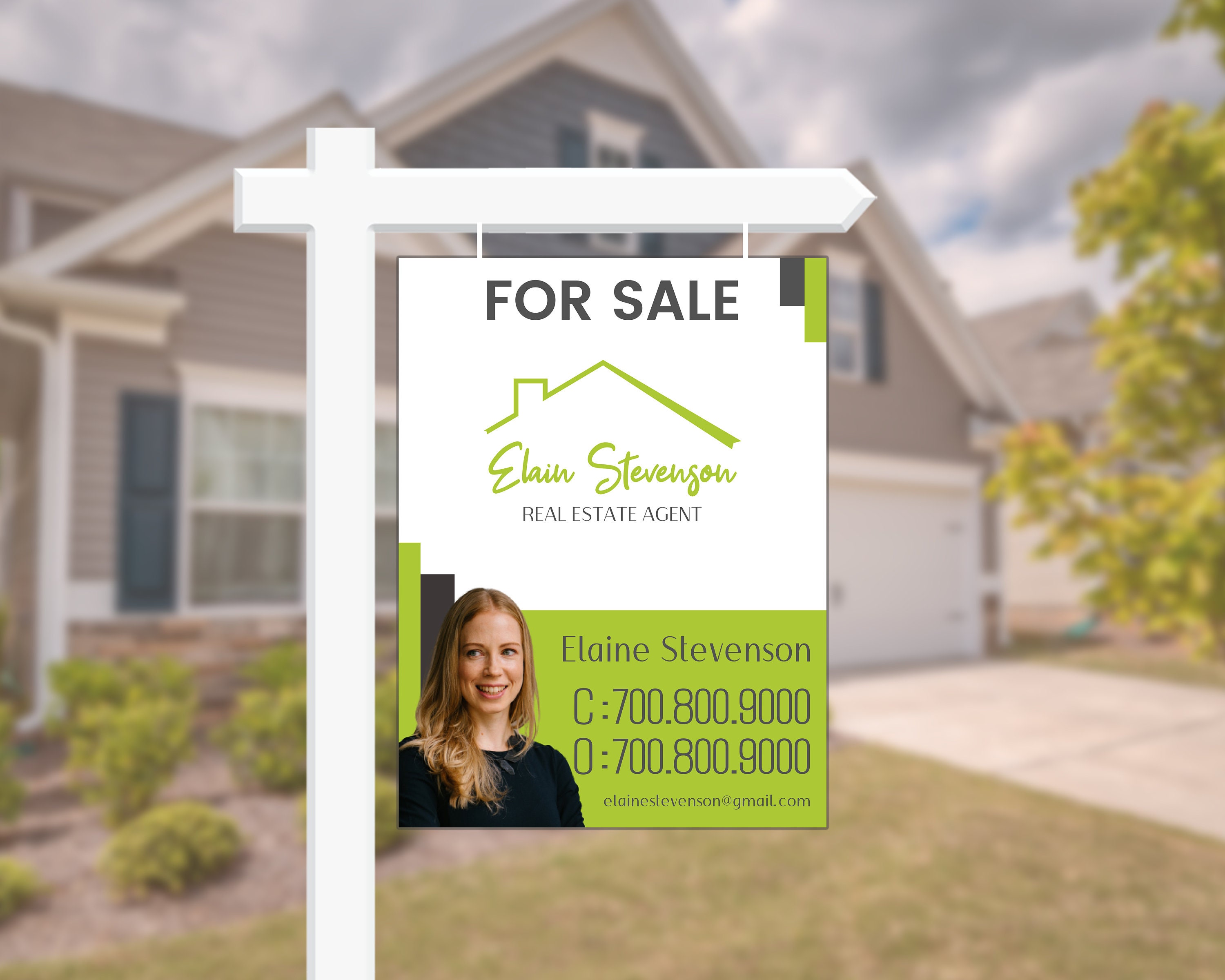 Real Estate Agent Yard Sign, Yard Sign Design, Digital Template, for ...