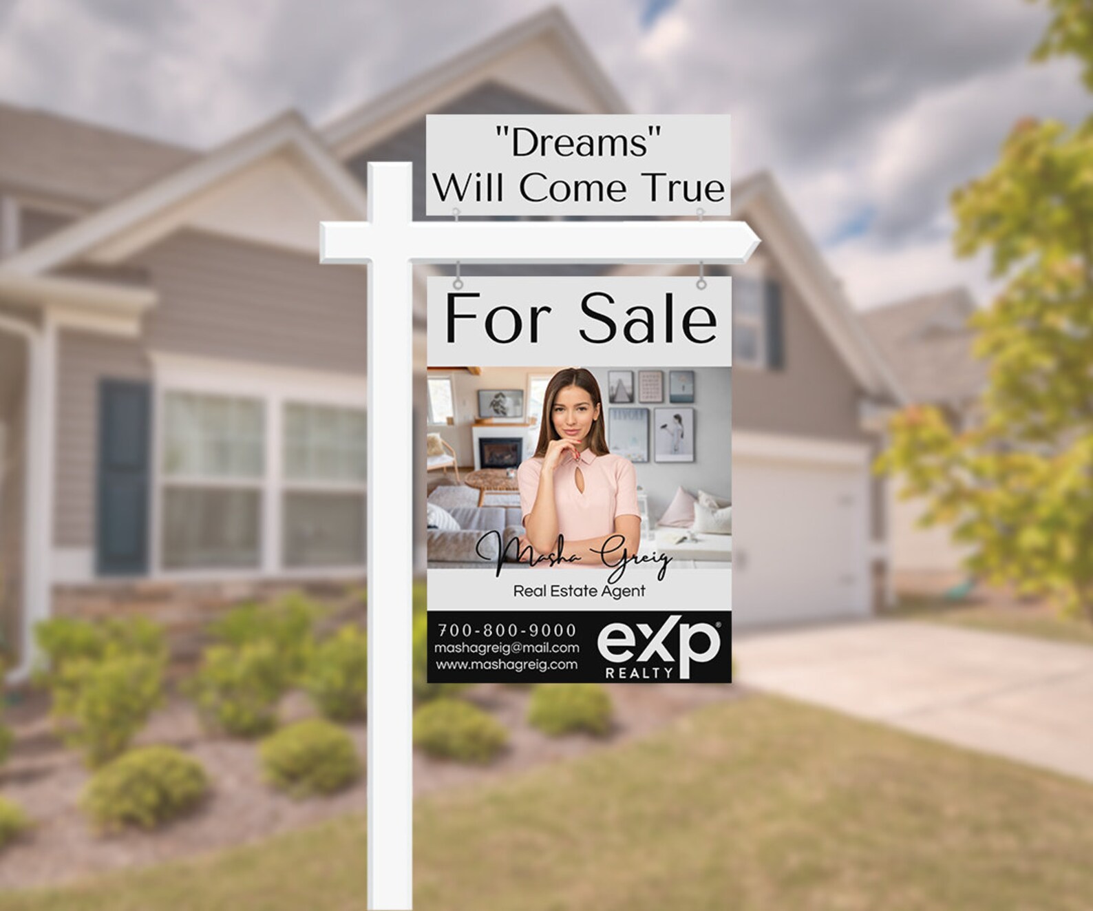 Modern Real Estate Yard Signs, EXP Realty Yard Sign, Real Estate Yard ...