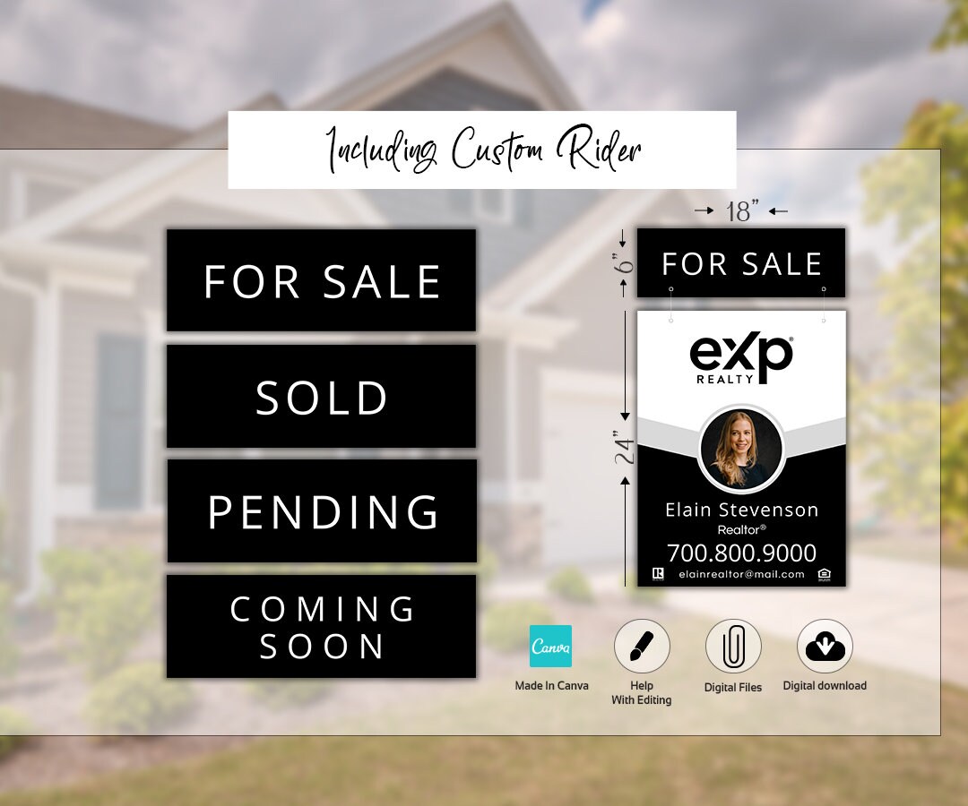 EXP Realty Yard Sign Template: Editable Real Estate Design (canva) - Etsy