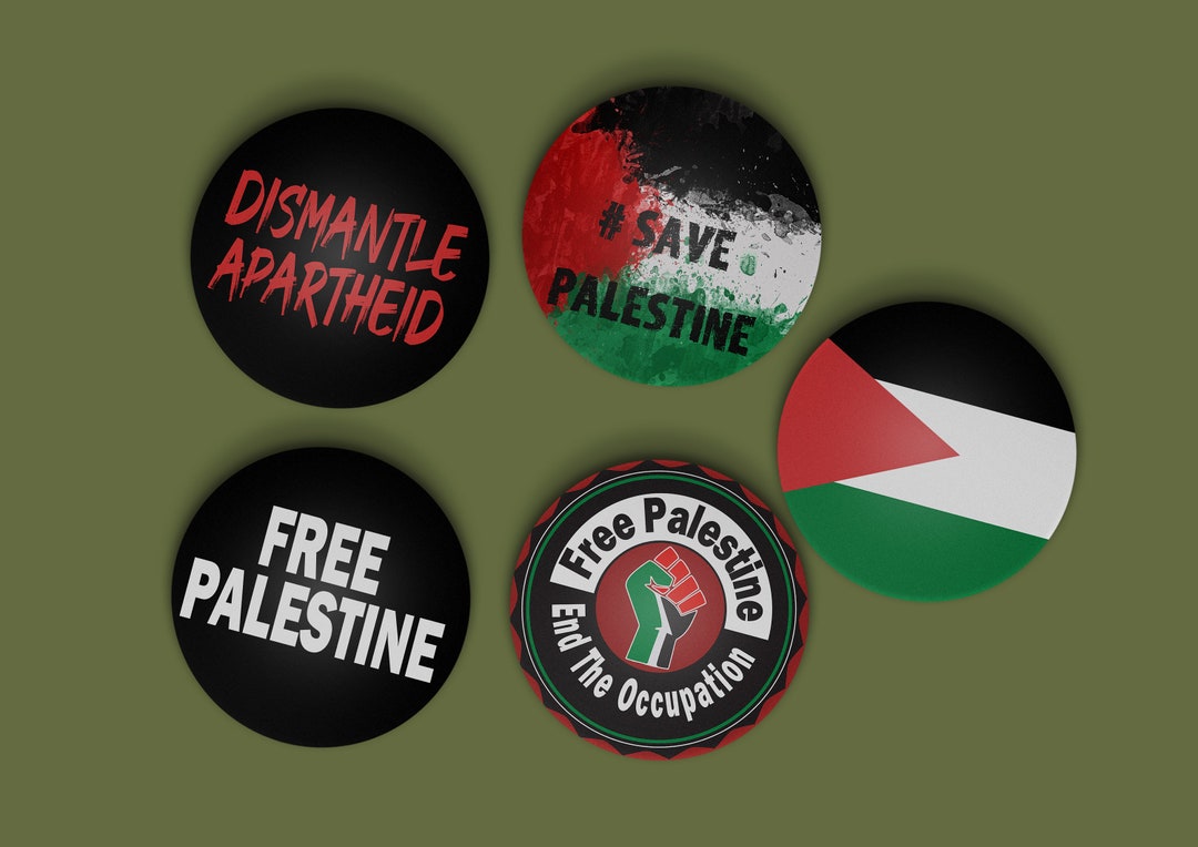 Pack 5 Badges End Occupation, Free Palestine, Dismantle Apartheid, Save ...