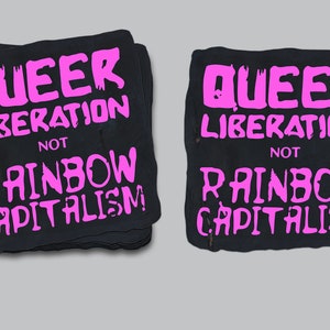 Queer Liberation Not Rainbow Capitalism Stickers, Punk Against ...