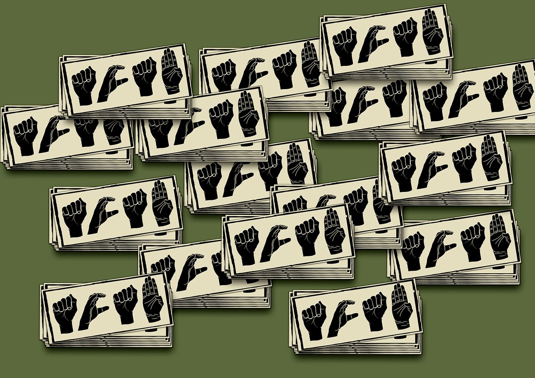 15 Pack ACAB Hand Signs Mini Stickers, ACAB Sticker, Stickers Pack ...