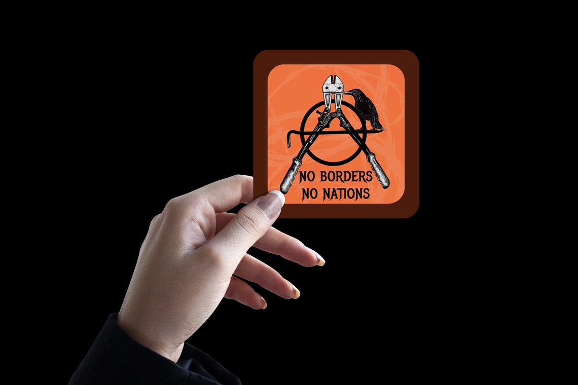 Antifascista No Borders No Nations Sticker Migrants Welcome - Etsy