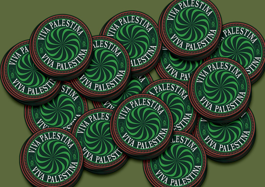 15 Pack Viva Palestina Mini Vinyl Stickers, End the Occupation, Free ...