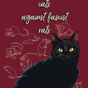 Antifascist Cats Vs Rats Art Print: Funny Political Poster - Etsy