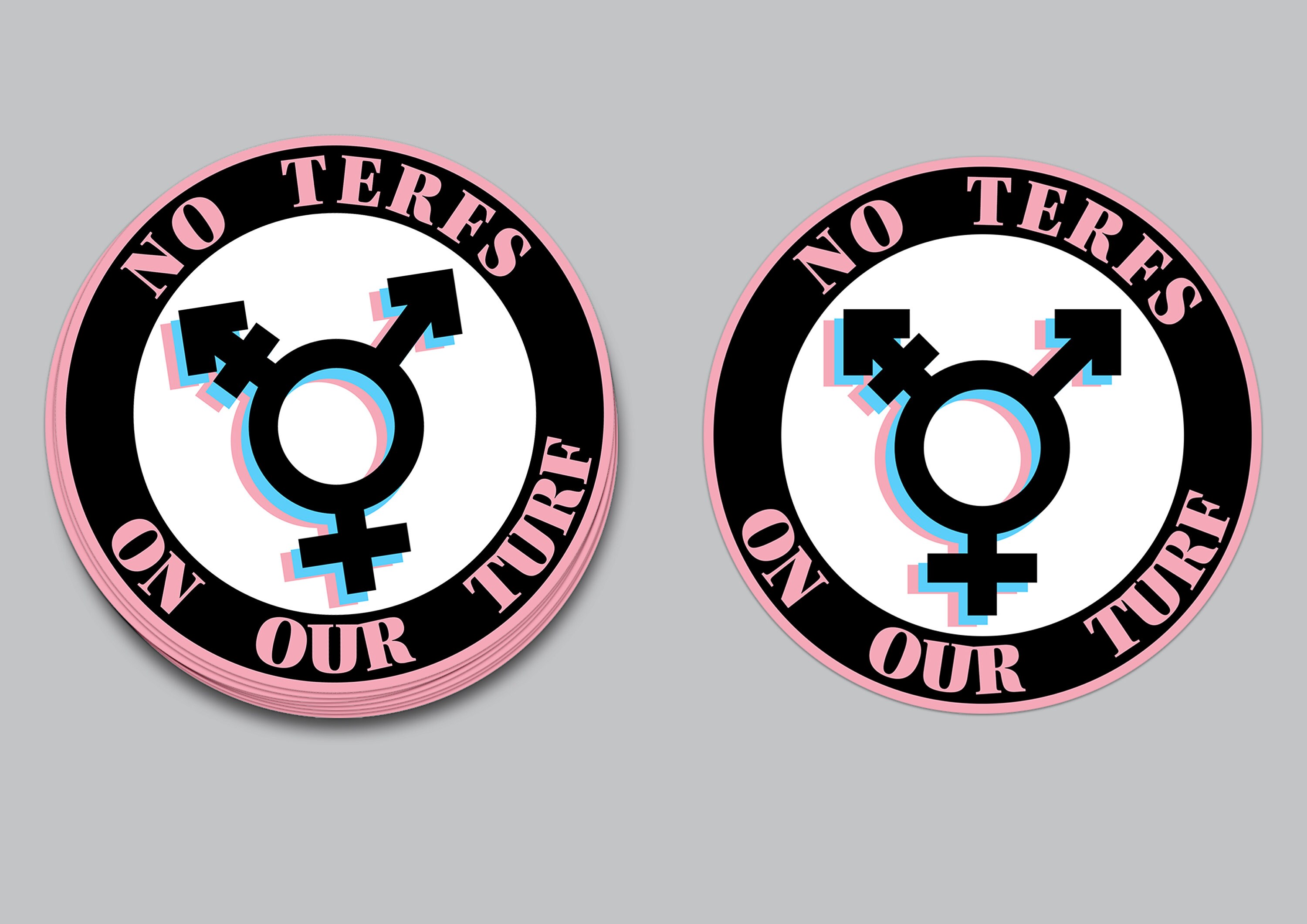 15 Pack No Terfs on Our Turf Mini Stickers Durable LGBT - Etsy