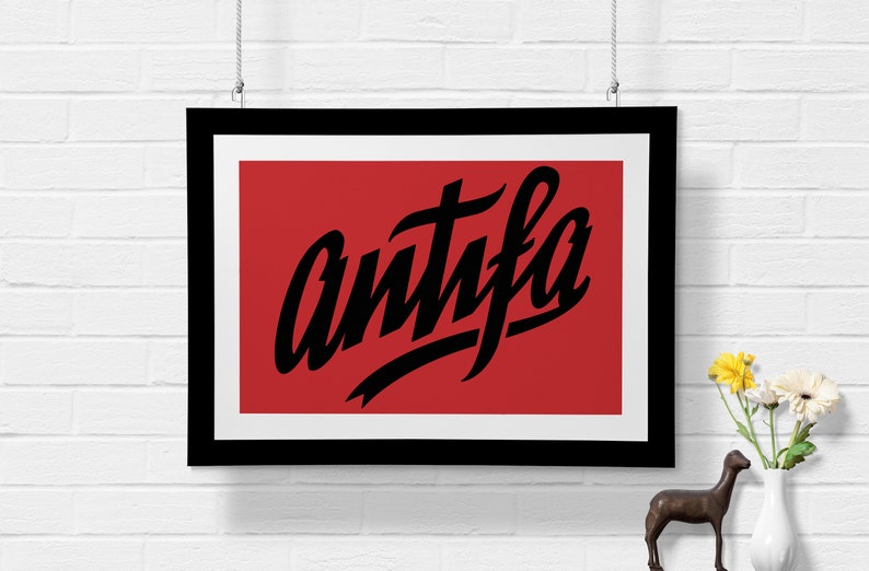 Antifa Poster Antifascist Destroy Nazism Anti-nazi - Etsy