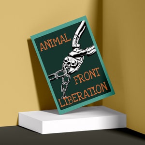 Animal Liberation Front ALF Poster, Solidarity, ALF Until Every Cage is ...