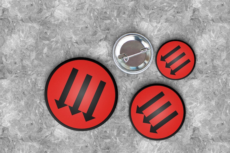 Antifa Badge, Always Antifascist, Iron Front, Three Arrows ...