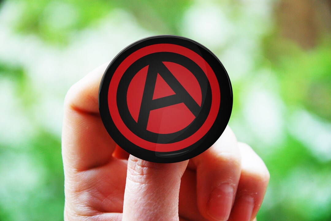 Anarchism Symbol Pinback Button: Activist Badge - Etsy
