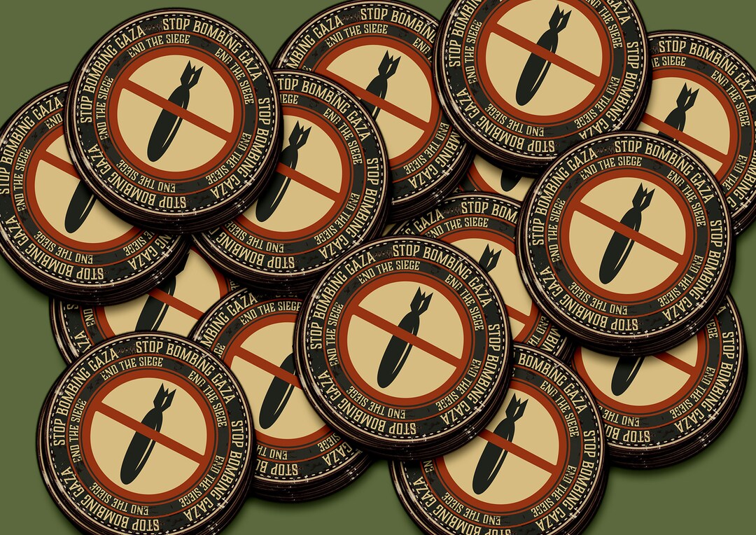 15 Pack Stop Bombing Gaza Mini Vinyl Stickers, End the Siege, End the ...