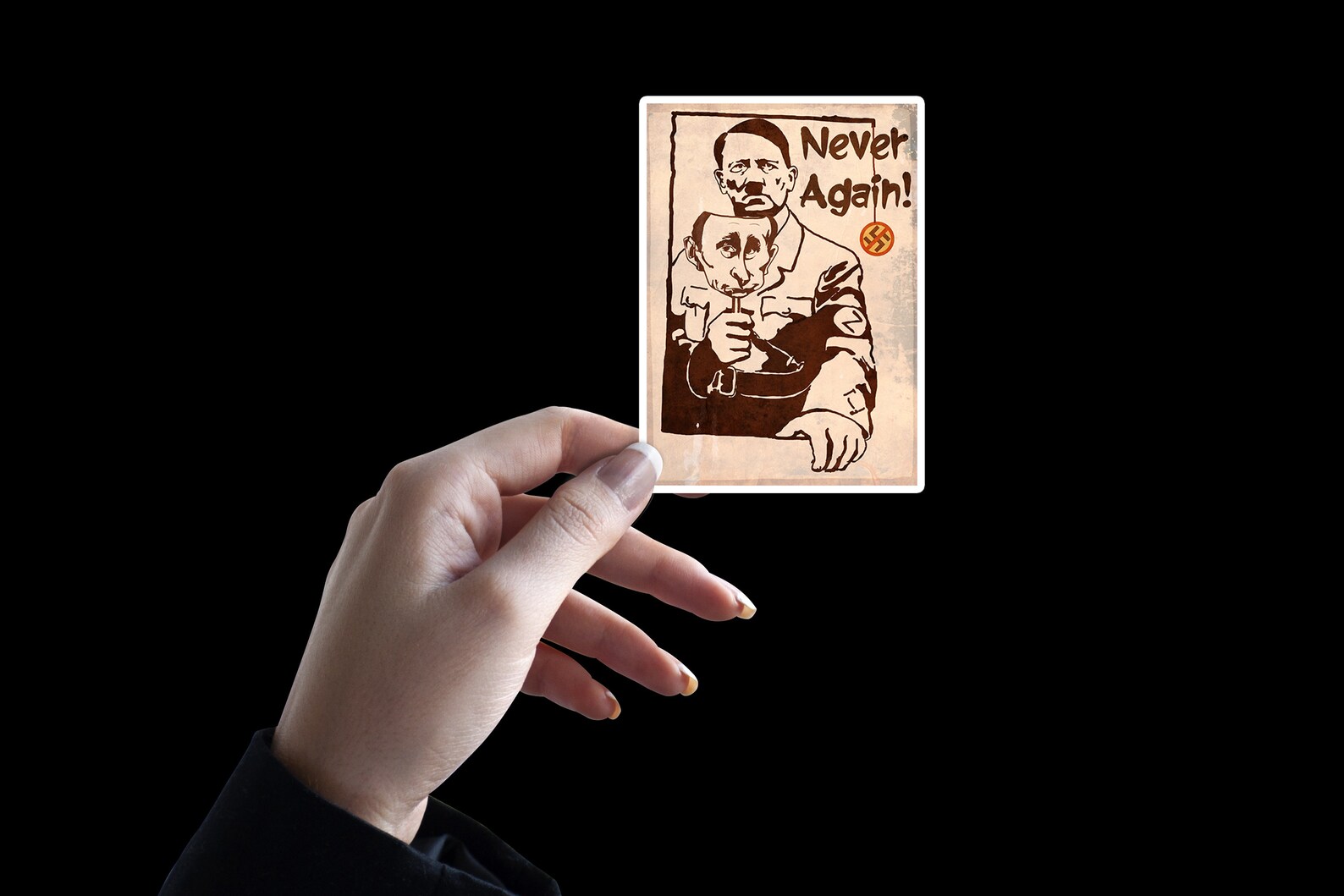 Never Again Sticker Anti-nazi Vinyl Sticker Fight Fascism - Etsy