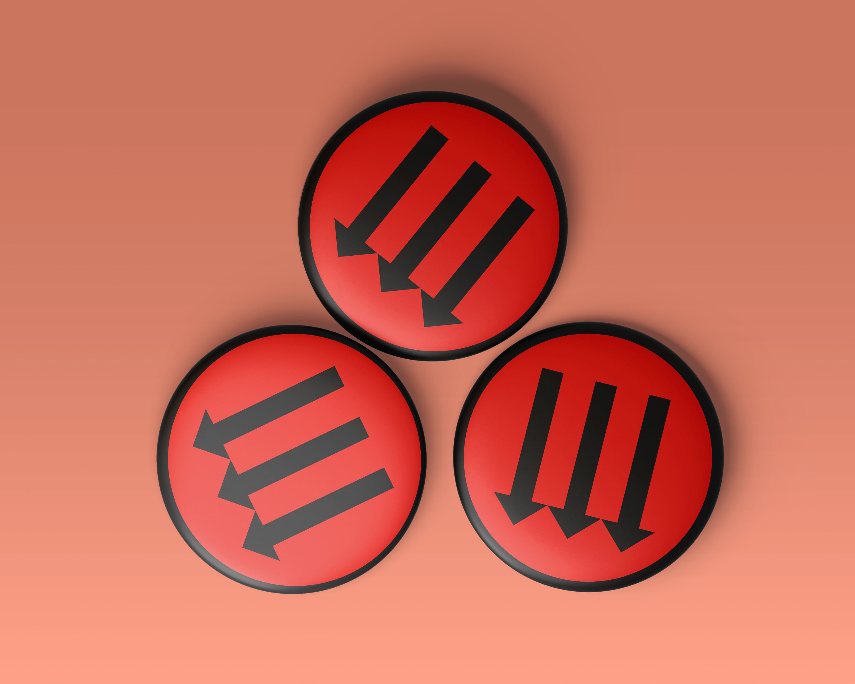 Antifa Badge, Always Antifascist, Iron Front, Three Arrows ...