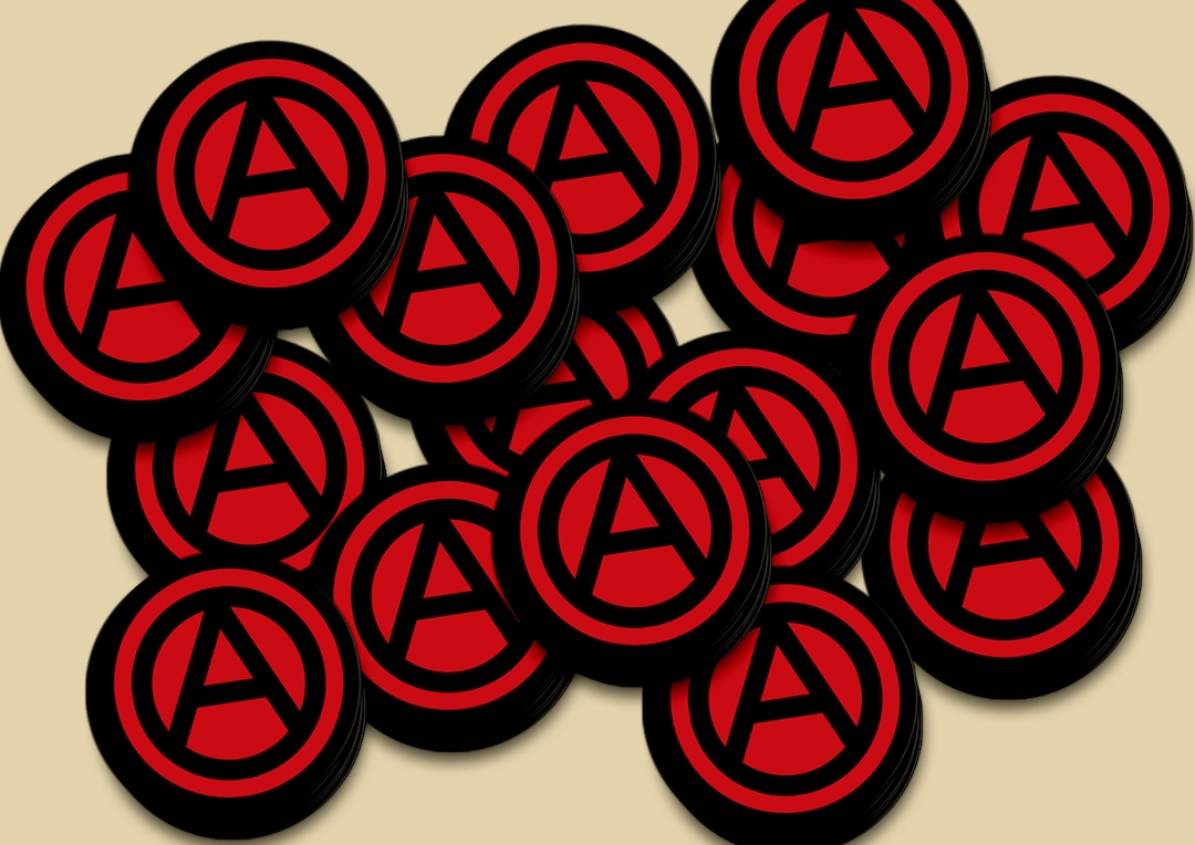 15 Pack Anarchy Mini Stickers, Circled A Symbol, Anarchist, Anarchy ...