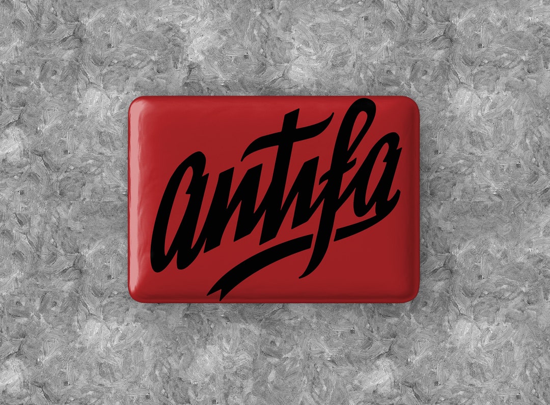 Antifa Rectangular Badges, Antifa Badges, Antifascist, Anti Nazi, Anti ...