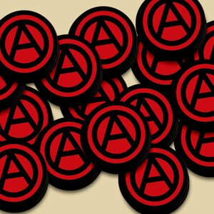 15 Pack Anarchy Mini Stickers, Circled A Symbol, Anarchist, Anarchy ...