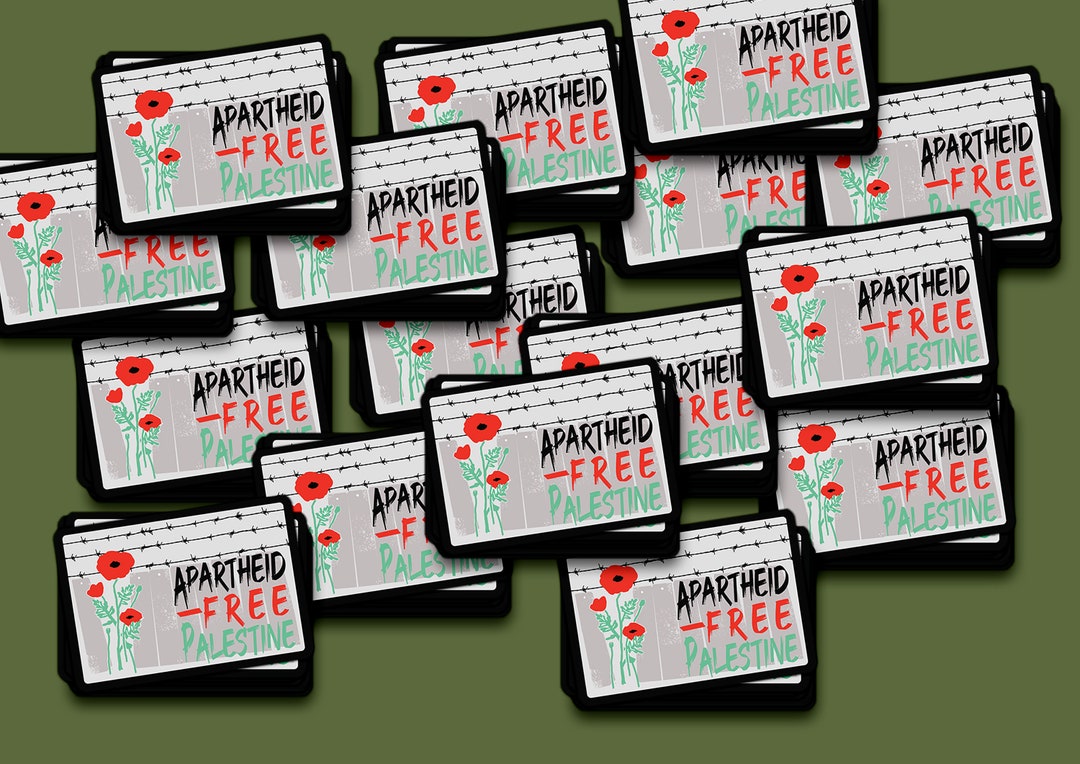 15 Pack End Apartheid Free Palestine Mini Vinyl Stickers, Free ...