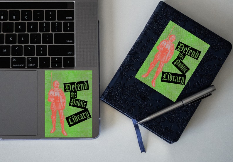 Defend the Public Library Sticker, Support Your Local Library , Free ...