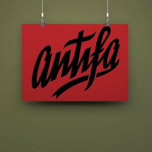 Antifa Poster, Antifascist, Destroy Nazism, Anti-nazi, Anti-racist ...