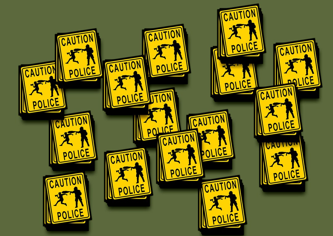 15 Pack ACAB Mini Sticker, Caution Police Brutality Sticker, Defund the ...