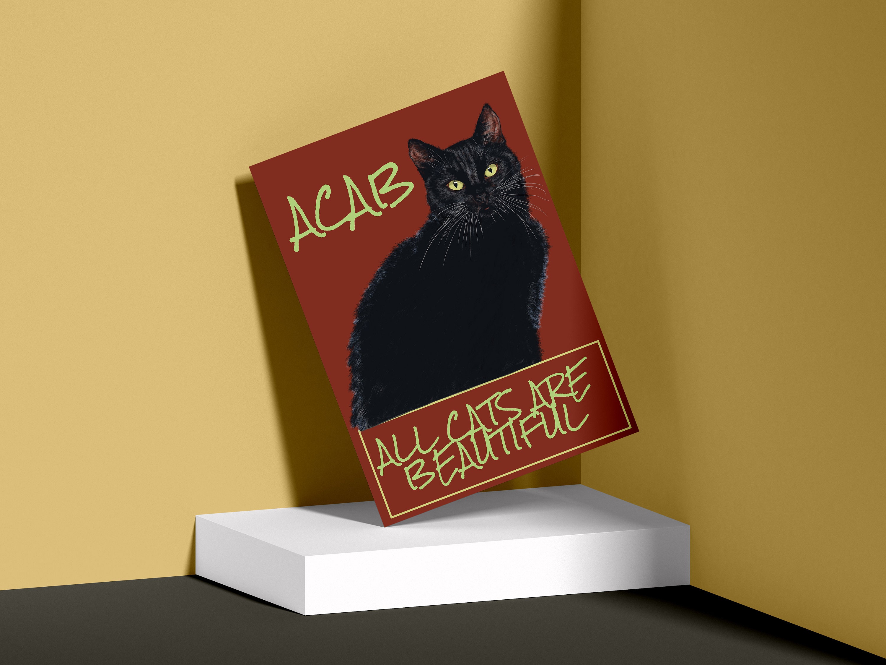 Acab All Cats Are Beautiful Print/ 1312 Poster/ Police - Etsy