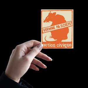 15 Pack Civic Action FASCIST VERMIN Mini Stickers, Working Class Anti ...