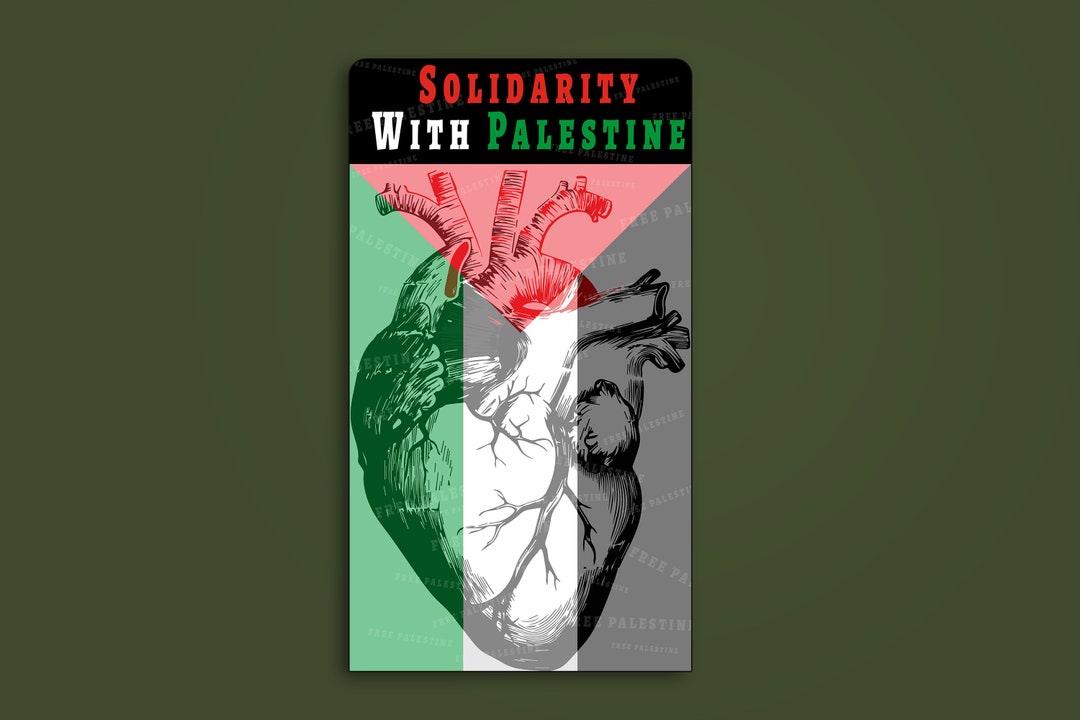 Free Palestine Heart Stickers, Solidarity With Palestine, Resist ...
