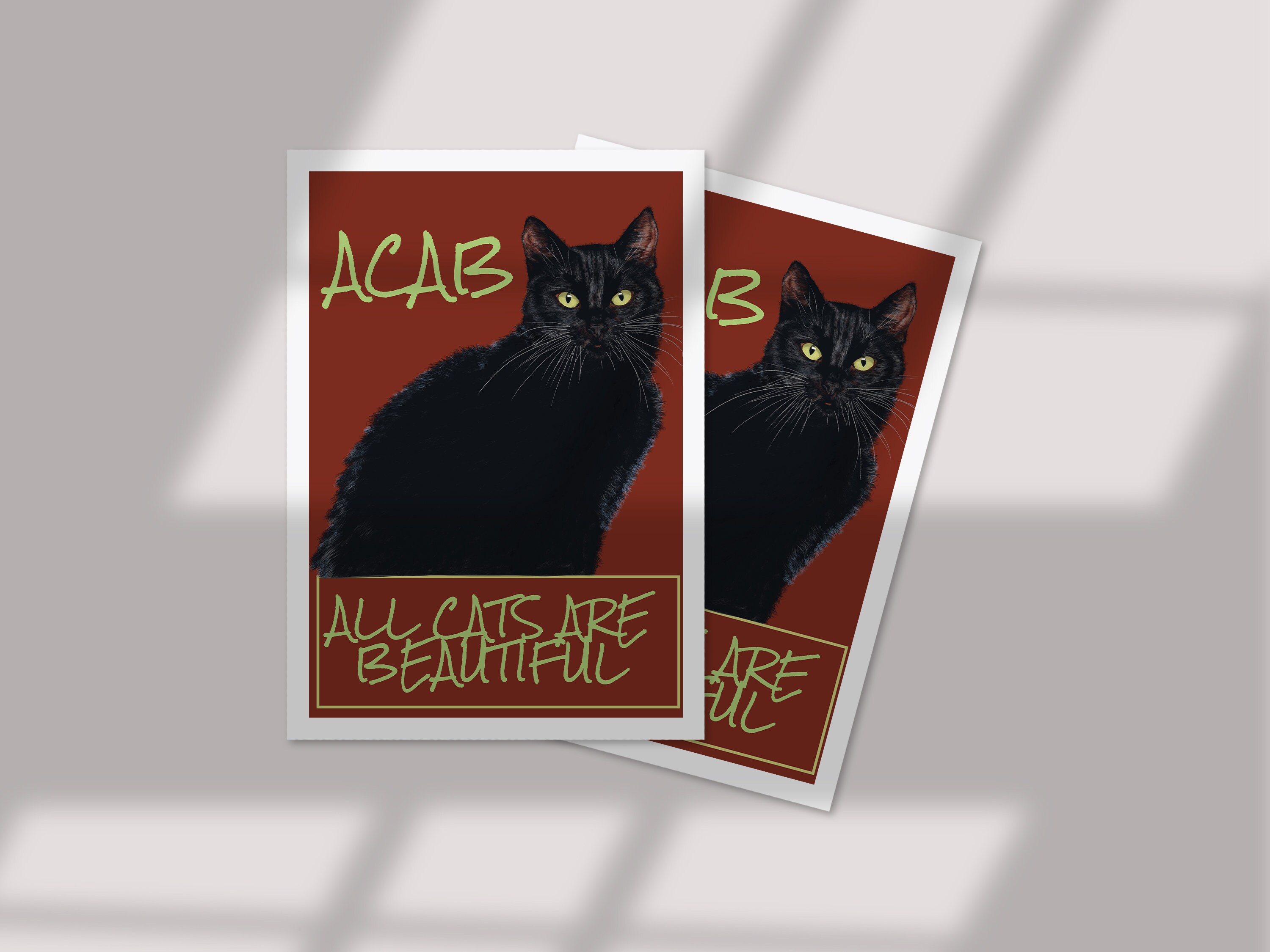 Acab All Cats Are Beautiful Print/ 1312 Poster/ Police - Etsy