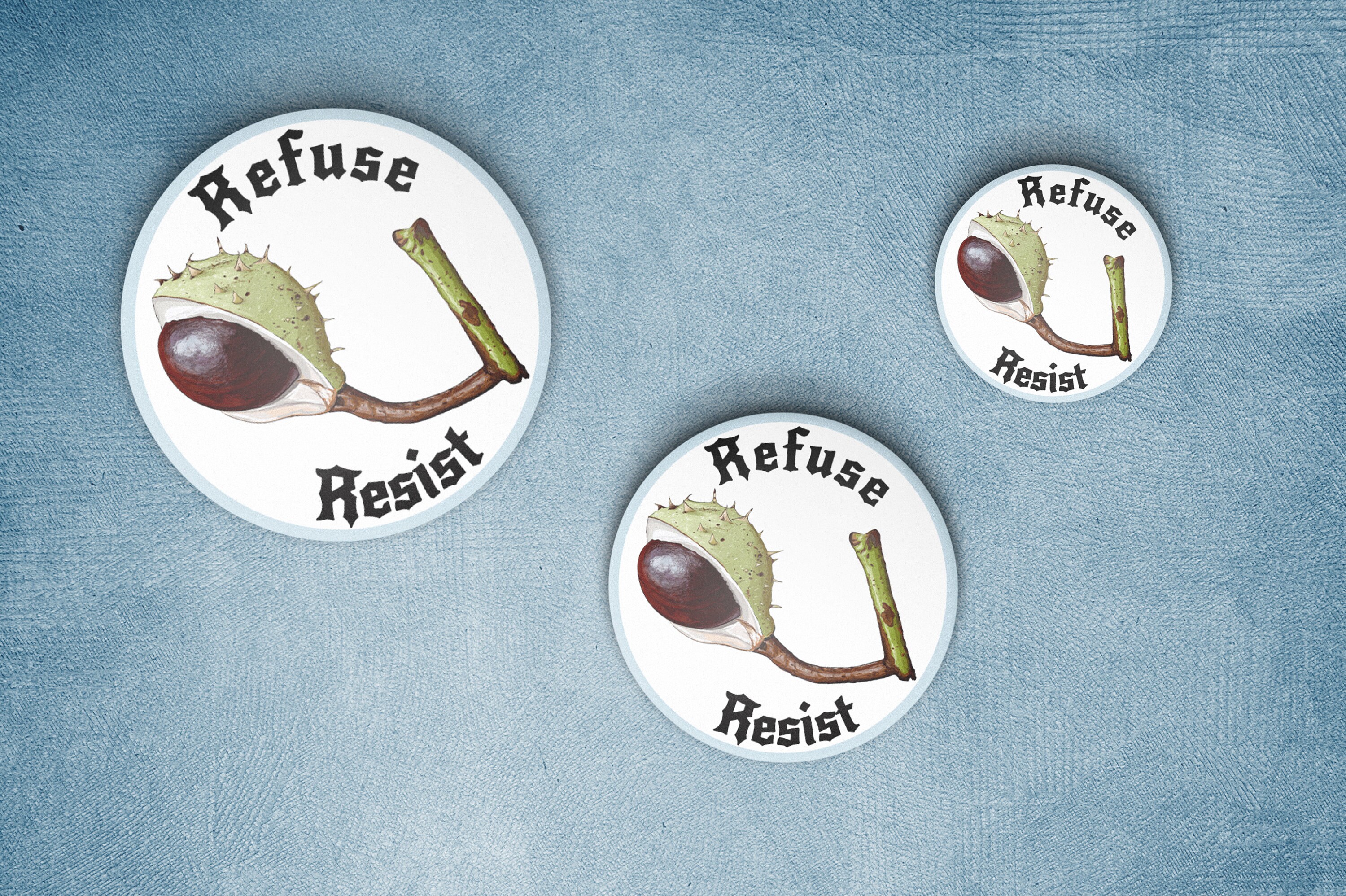 Resist Badge Refuse Button Badge Raised Fist Resistance - Etsy Canada