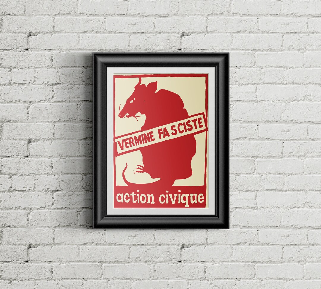 Antifascist Poster: Vermine Fasciste, Civic Action Print - Etsy