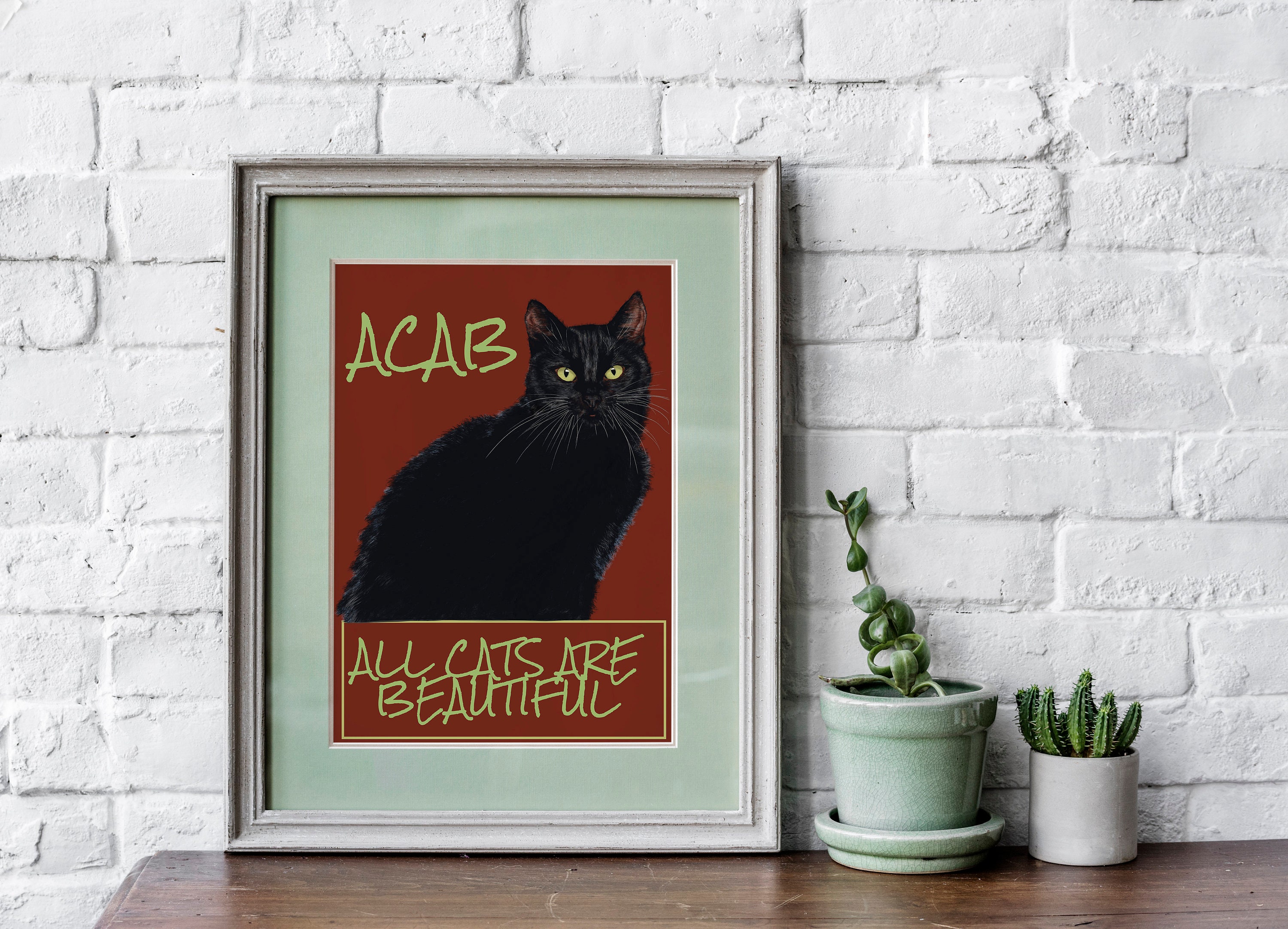 Acab All Cats Are Beautiful Print/ 1312 Poster/ Police - Etsy