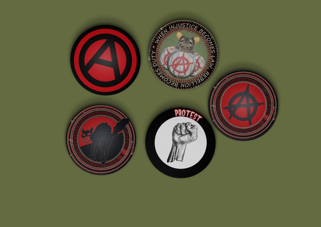 Pack 5 Badges Anarchy, Anarchy Revolution Badges, Destroy What Destroys ...