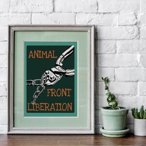 Animal Liberation Front ALF Poster, Solidarity, ALF Until Every Cage is ...