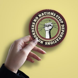 No Borders No Nations Sticker: Refugees Welcome - Etsy