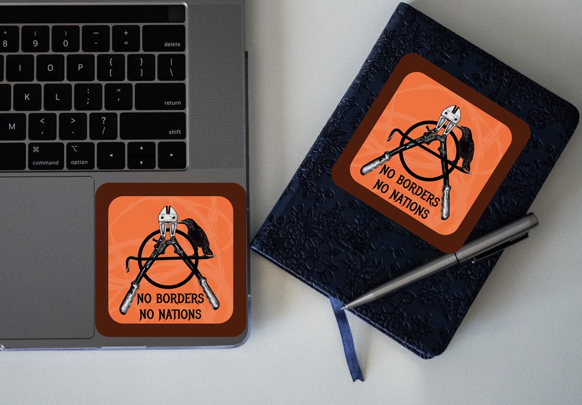 Antifascista No Borders No Nations Sticker Migrants Welcome - Etsy