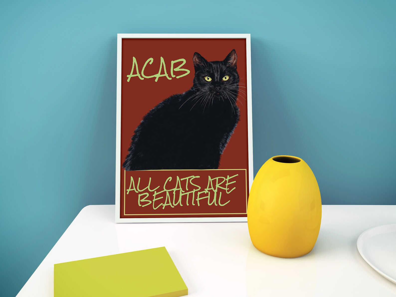 Acab All Cats Are Beautiful Print/ 1312 Poster/ Police | Etsy