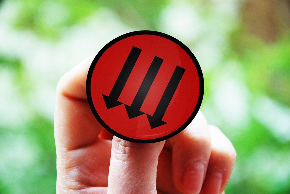 Antifa Badge, Always Antifascist, Iron Front, Three Arrows ...