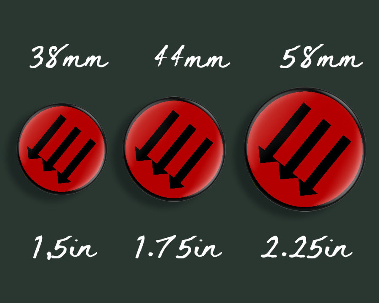 Antifa Badge, Always Antifascist, Iron Front, Three Arrows ...