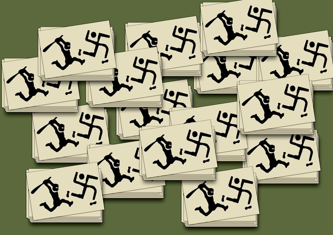 20 Anti-nazi Mini Stickers, Antifascist Action, Antifa, Run Nazi Run ...