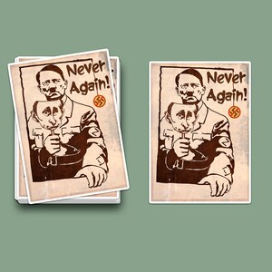 Never Again Sticker, Anti-nazi Vinyl Sticker, Fight Fascism, Stop War ...