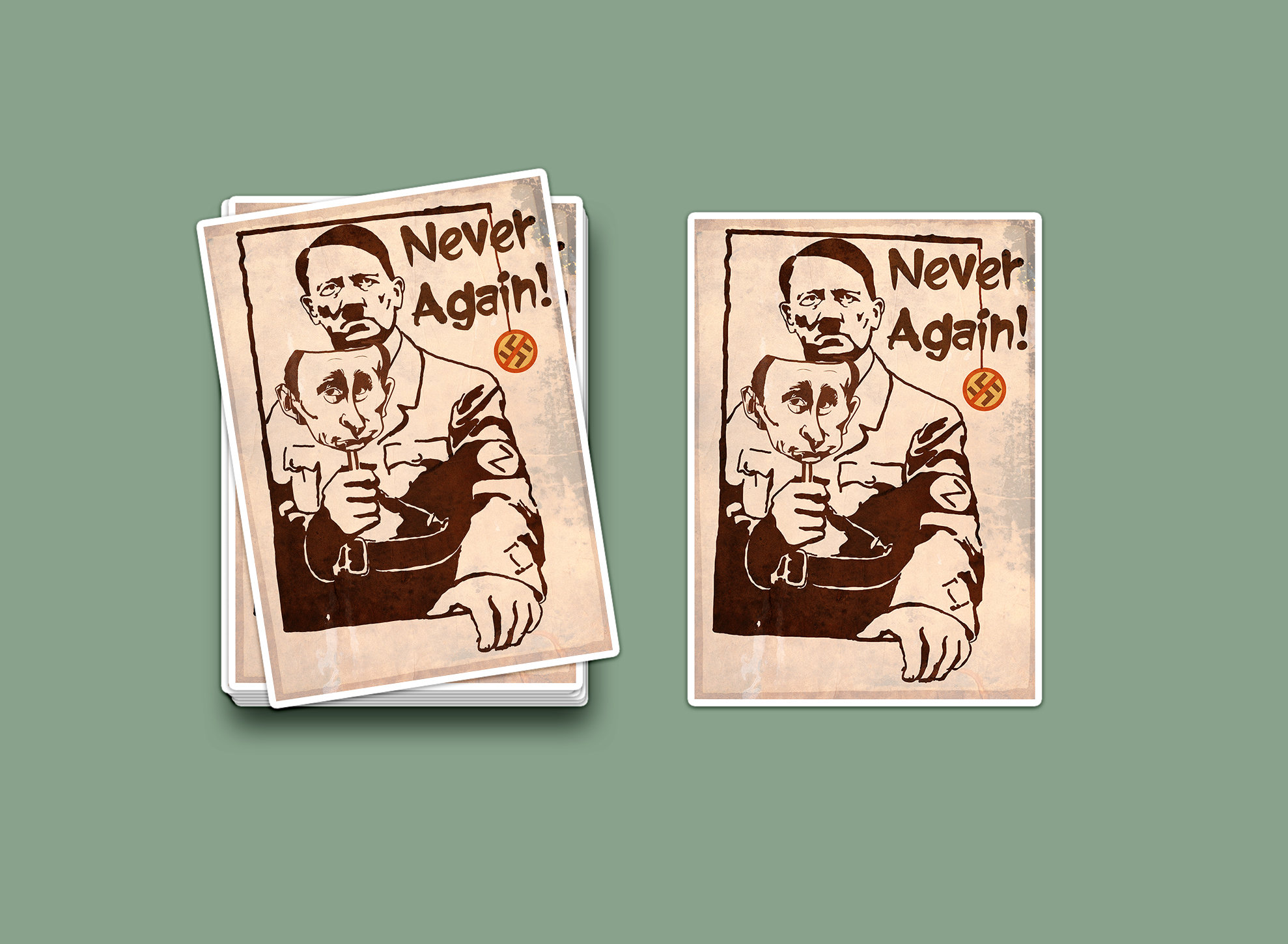 Never Again Sticker Anti-nazi Vinyl Sticker Fight Fascism - Etsy