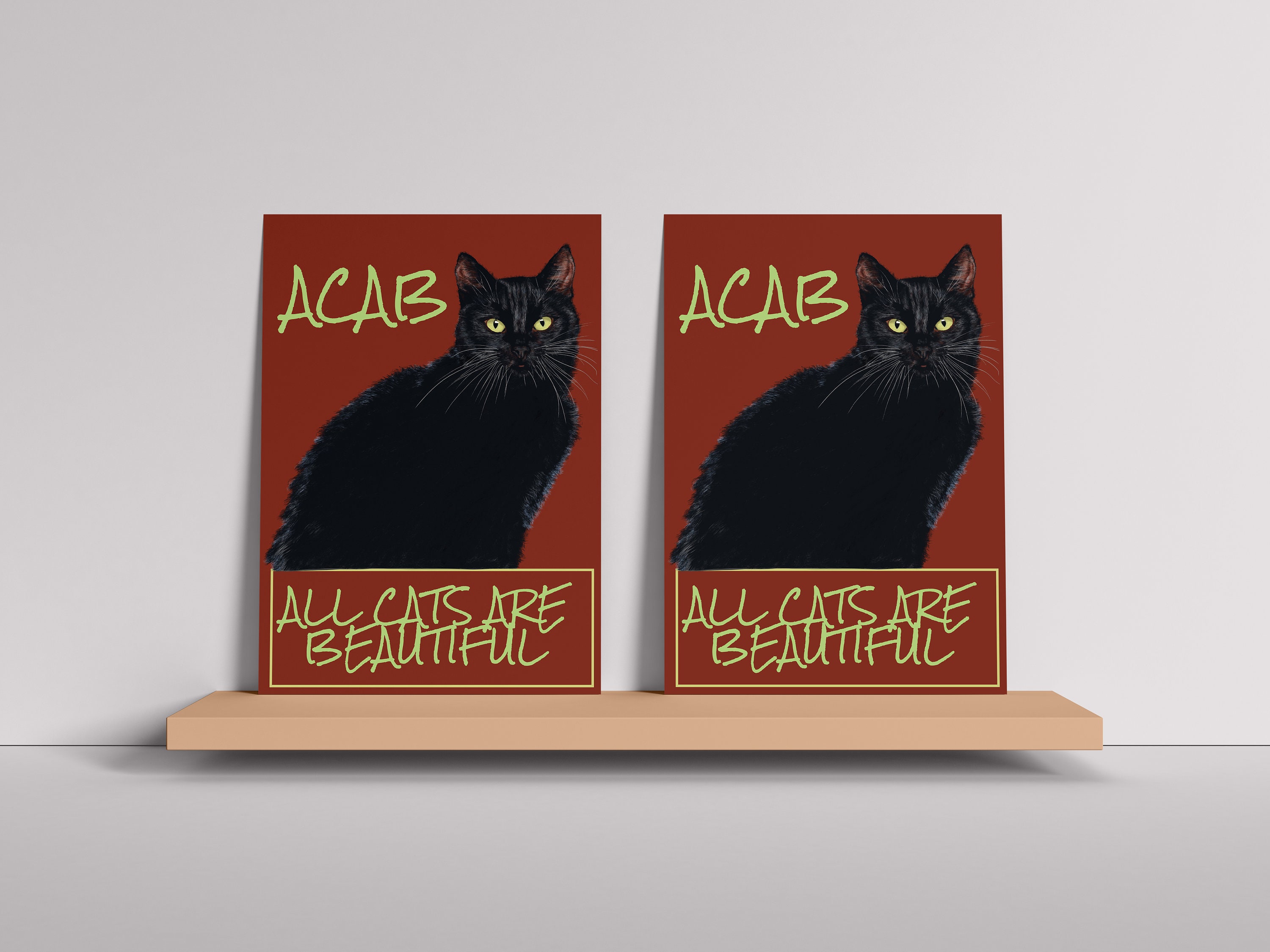Acab All Cats Are Beautiful Print/ 1312 Poster/ Police - Etsy