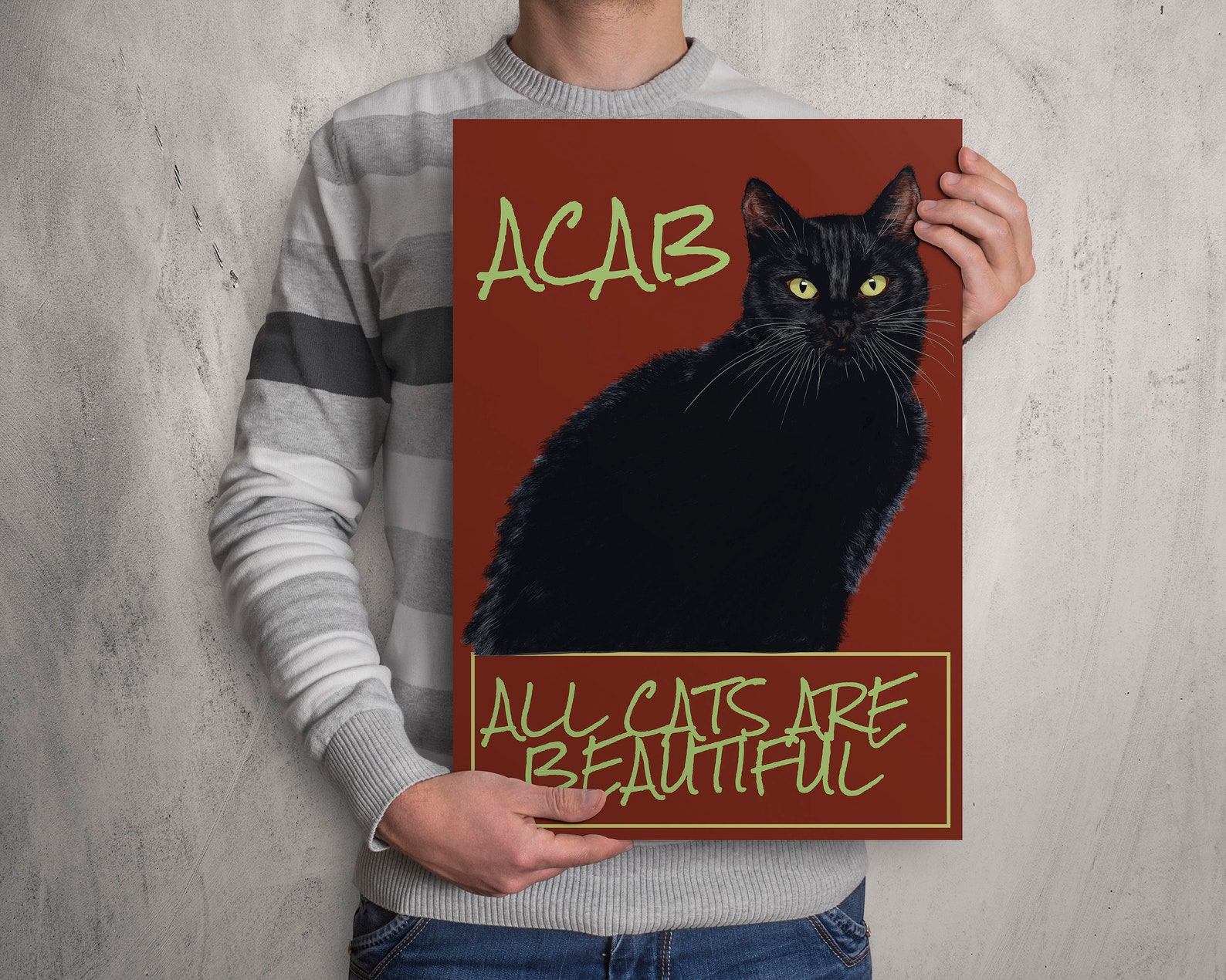 Acab All Cats Are Beautiful Print/ 1312 Poster/ Police | Etsy